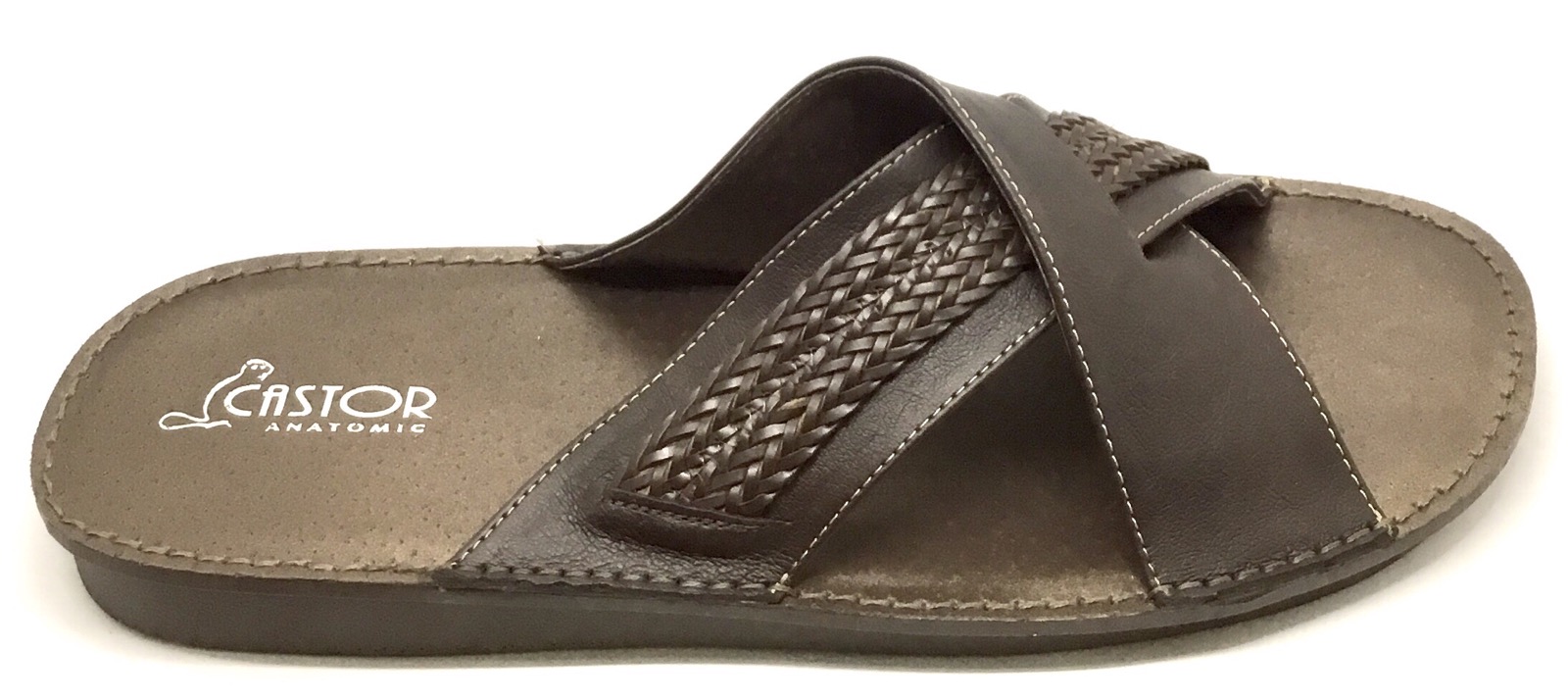 Δερμάτινα Ανδρικά Σανδάλια Castor Anatomic 6301-BROWN - The slipper ...
